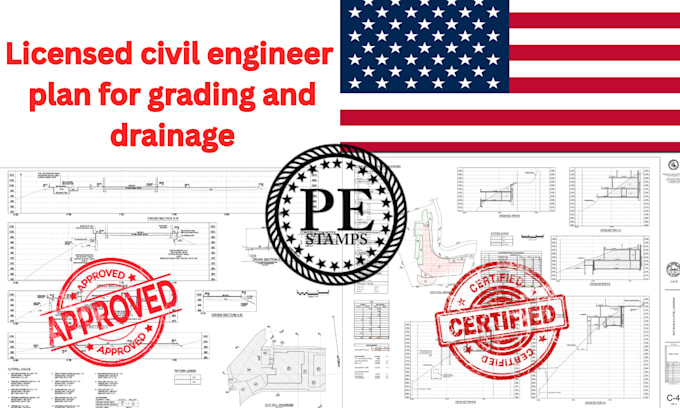 Licensed civil engineer plan, city permit drawing, swppp, bmp design ...