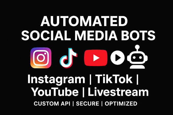 Create automated tiktok live streaming bot, youtube twitch live streaming bot by Suntechi | Fiverr
