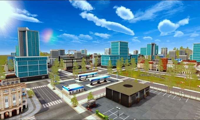 3d environment of open worlds, realistic cities, fantasy realm level ...