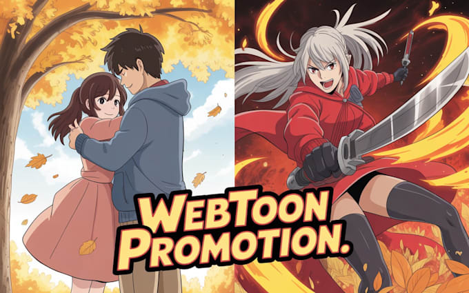 Promote your webtoon, webcomic promotion, tapas, comic, voyceme, manga ...