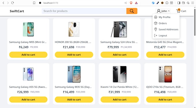 Build a full stack e commerce website by Tusharvidhani | Fiverr