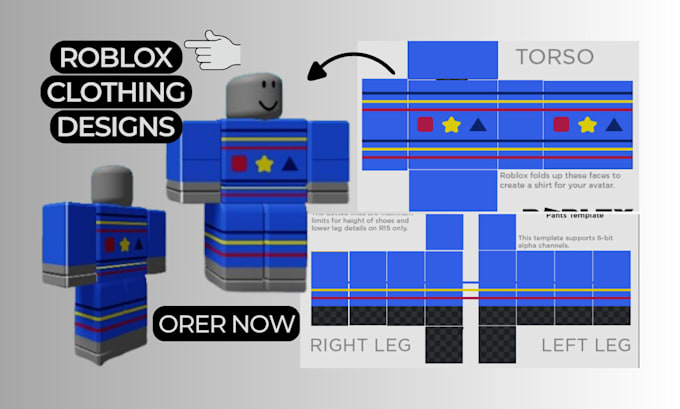 Draw unique roblox clothing layered outfits avatar hats hair ...