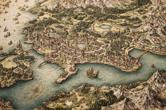 Create a high quality fantasy map by Mauriciondres | Fiverr