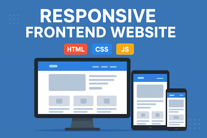 Create responsive frontend website using html css javascript by Idris_rhythm | Fiverr