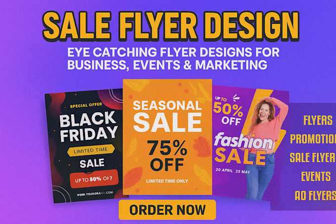 Professional sale flyer design promotional, business, event marketing ...
