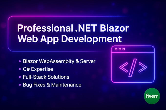 Create a dot net blazor web app with c sharp and ssms by Noir_a | Fiverr