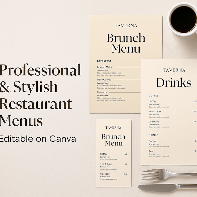 Design a professional menu in canva by Petroskatsalis | Fiverr