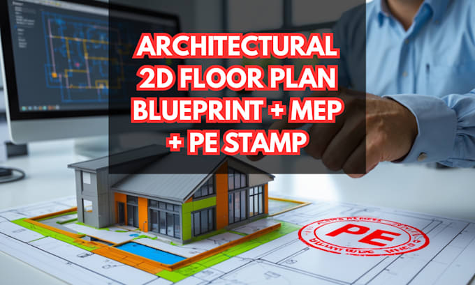 Do architectural drawing stamp mep 2d floor plan pe stamp for usa city ...
