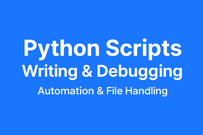 Write and debug simple python scripts by Mahiscripts | Fiverr