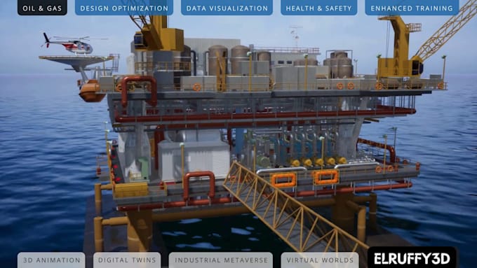 Create oil and gas equipment, pump valve, and pipeline 3d industrial ...