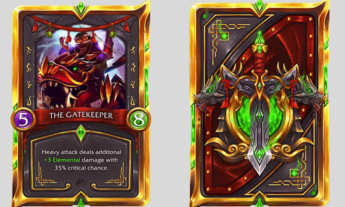 Design custom trading cards, anime fantasy playmat, tarot yugioh,, mtg ...