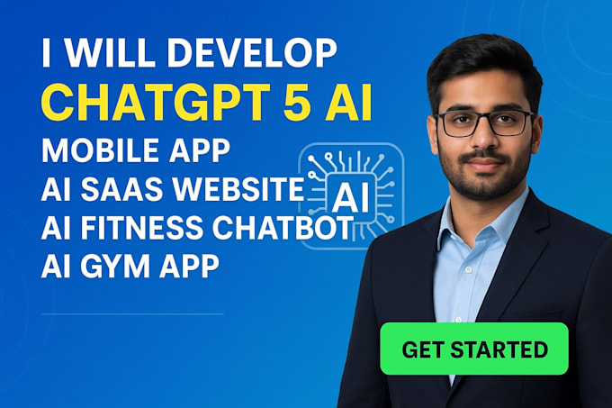 Develop chatgpt 5 ai mobile app ai saas website ai fitness chatbot ai ...