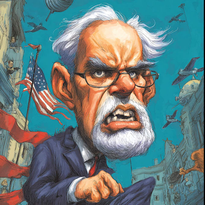 Design a funny political cartoon for you by Cansazi | Fiverr