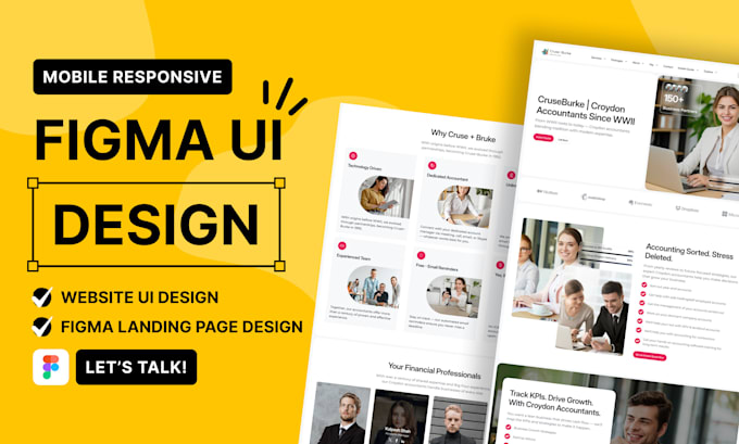 Make custom figma website design and figma landing page design by ...