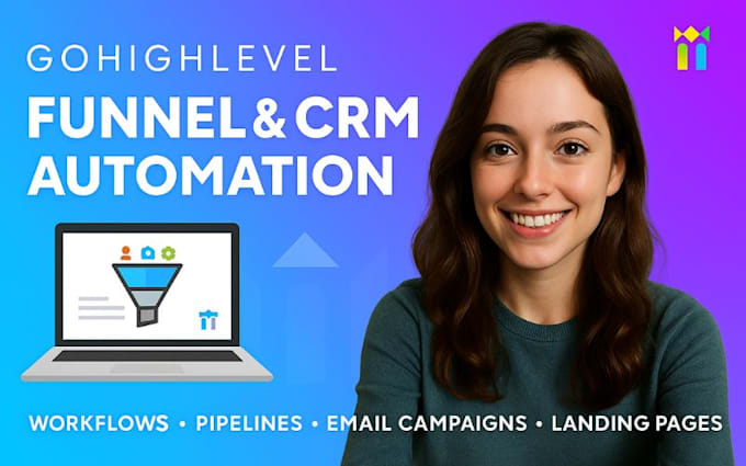 Gohighlevel funnel crm workflow pipeline builder email campaign landing ...