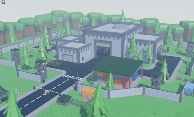 Costruisci mappa low poly realistica, mappa roblox, asset di gioco ...