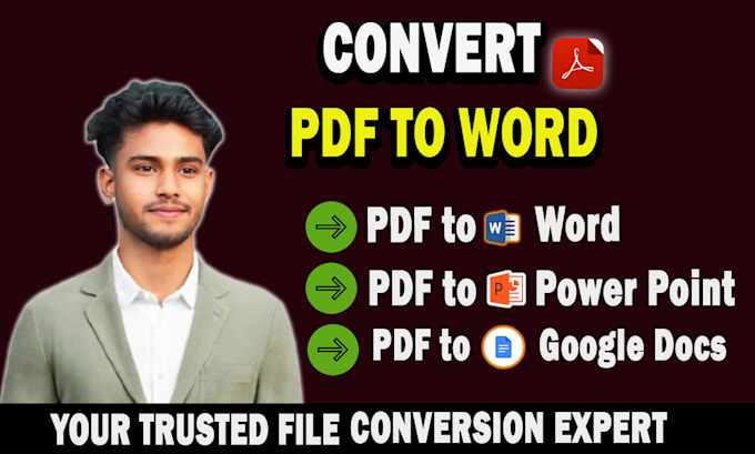 Pdf to word, excel, powerpoint conversion expert by Mdevrahimgfx | Fiverr