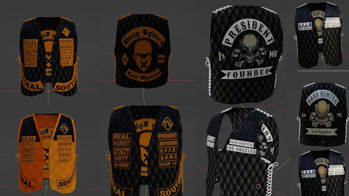 Edit and create fivem eup, mc kuttes, kuttes, fivem clothing, mc vest ...