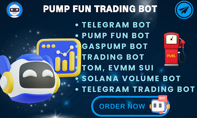 Built telegram trading bot evm solana volume bot pumpfun gaspump sui ton holder by Owen_reid025 ...