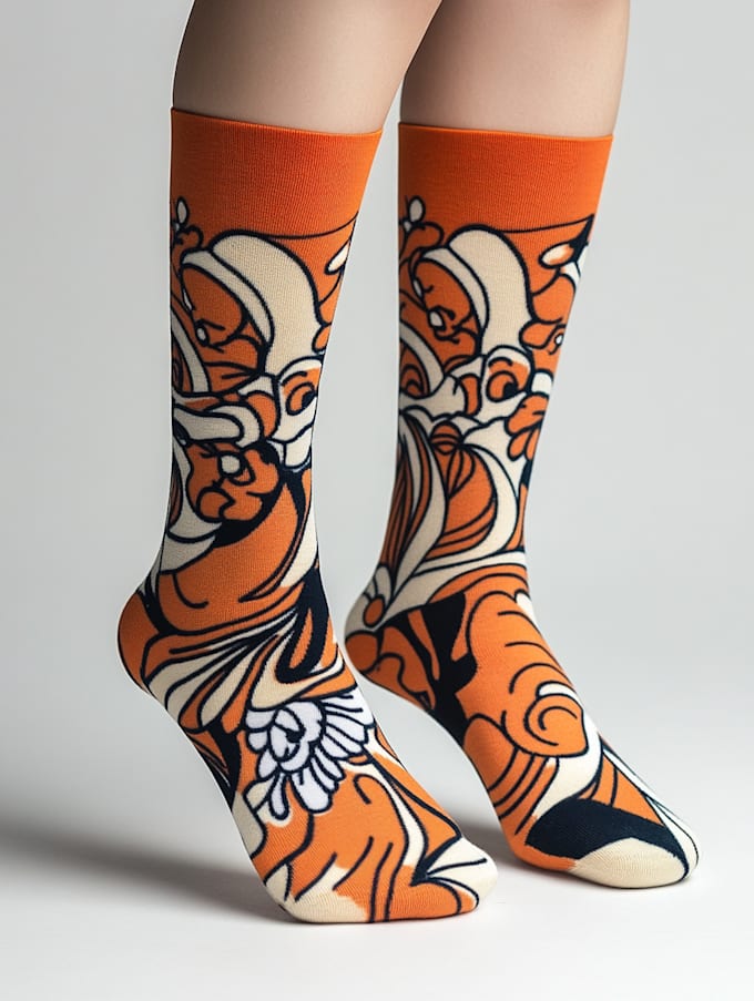 Make a custom and unique socks design art for you by Codeyhweitzer | Fiverr