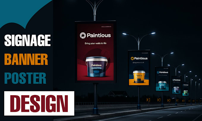 Design professional shop signage, banner, or poster by Zeedesignr | Fiverr