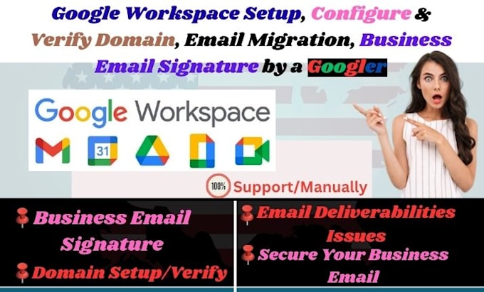 Setup google workspace, gsuite, design clickable email signature for business by Gmbgmc_peter ...