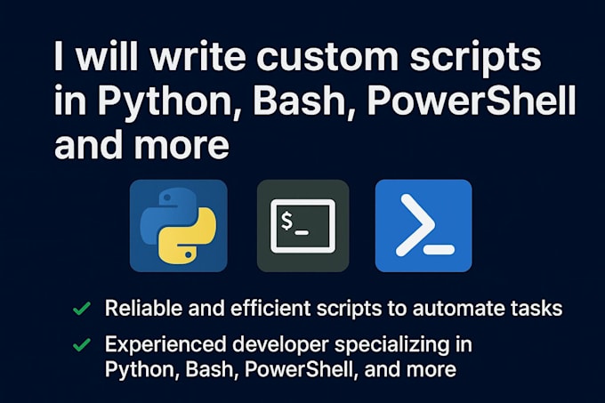 Write custom scripts in python, bash, powershell, and java by Amal_expert9 | Fiverr