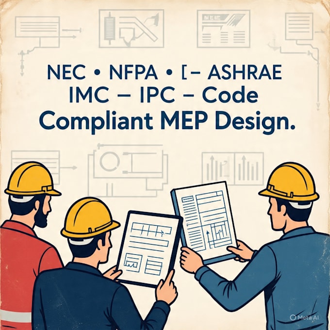 Prepare nec nfpa ashrae imc ipc iecc compliant mep design and reports ...