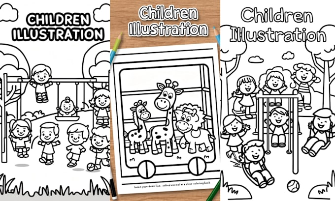 Create unique colouring pages and colouring book pages for kids and ...