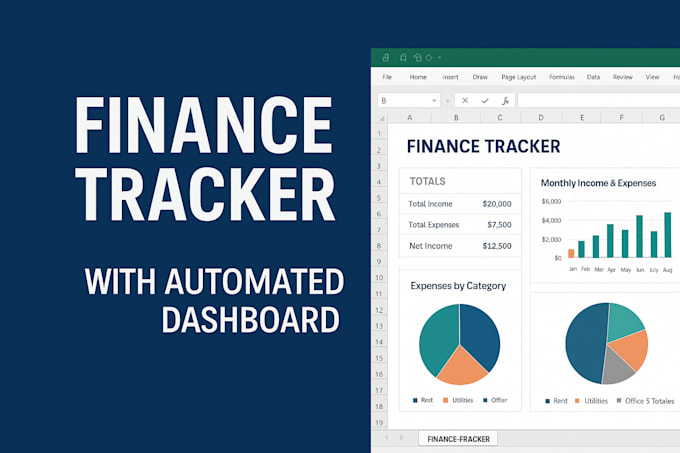 Design a professional finance tracker excel template with automated ...
