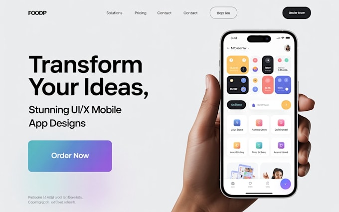 Design a professional and realistic mobile app mockup for ios and ...
