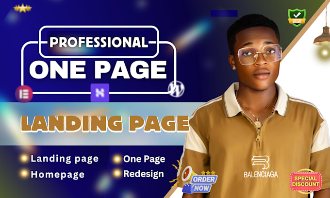 Wordpress landing page, one page website, lead capture, homepage redesign design by Daniel51233 ...