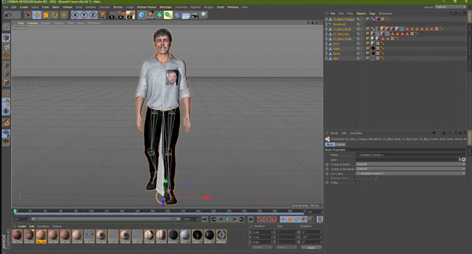Render photorealistic architecture cyberpunk model, full body rig, c4d ...