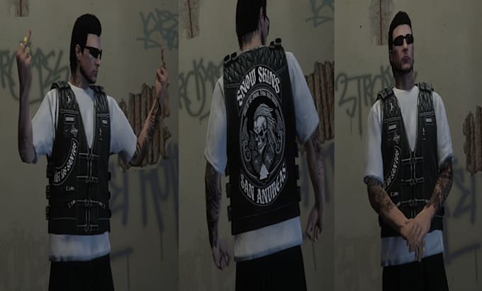Design custom fivem biker apparel, mc vests, kuttes, motorcycle, club ...