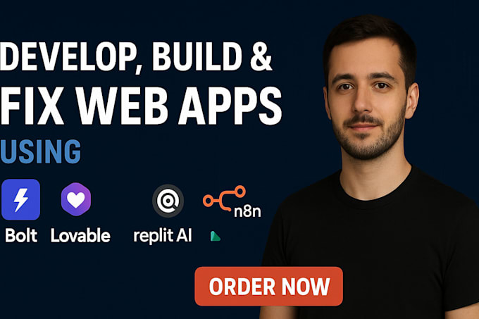 Develop build fix web using bolt, lovable dev, replit ai, n8n supabase loveable by Olwasogotobi ...