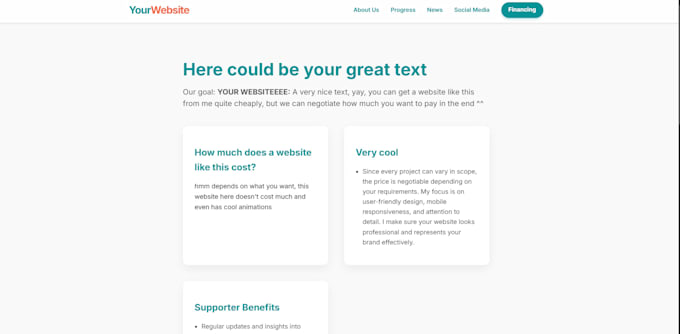 Create a simple frontend website by Jonasbenkertt | Fiverr