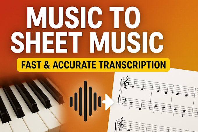 Transcribe piano, songs, and instruments into sheet music pdf or midi ...
