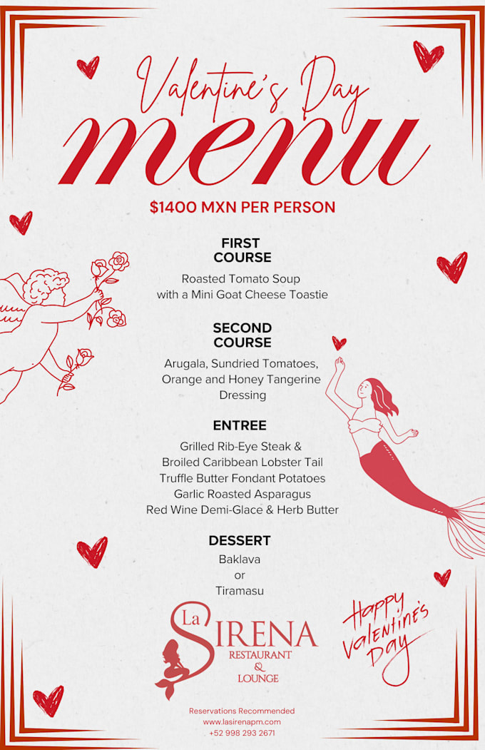 Design a bilingual english spanish restaurant menu by Aubriewills | Fiverr