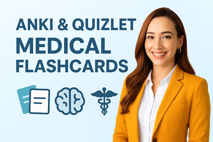 Create professional anki and quizlet medical flashcards for effective ...