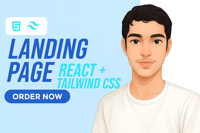 Build a responsive react landing page with tailwind css by Raimohan9667 | Fiverr