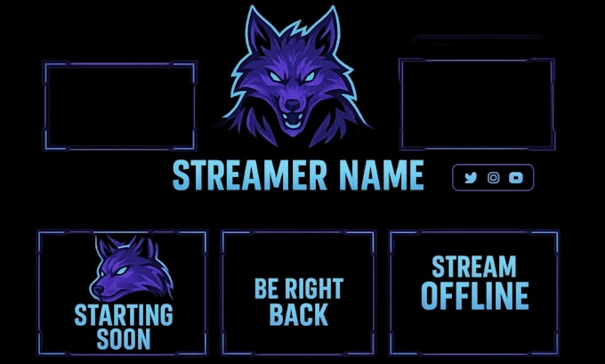 Custom 2d twitch overlay twitch logo emotes and vtuber overlay for ...