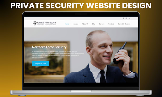 Build private security website security company website security agency ...