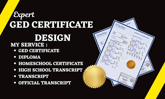 Design homeschool transcript ged certificate diploma college school transcript by Angela ...
