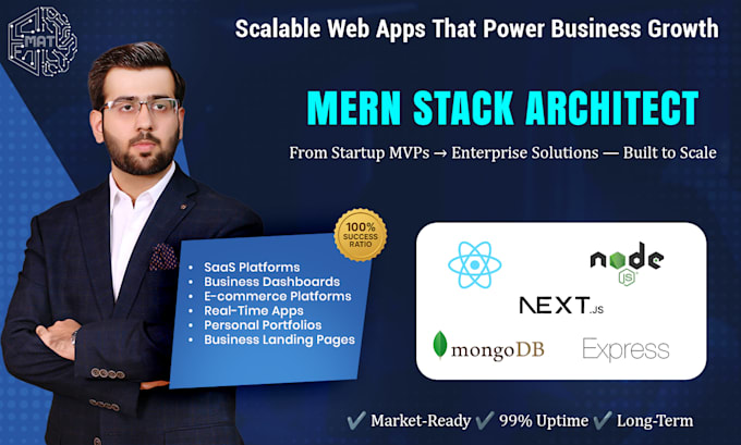 Develop scalable web applications using mern, next js by Matalogics | Fiverr
