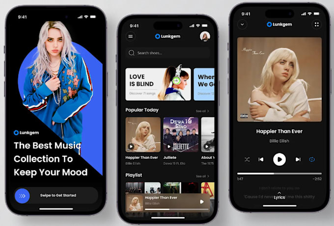 Develop music streaming app music app spotify clone app music streaming website by Muzhiryeraz ...