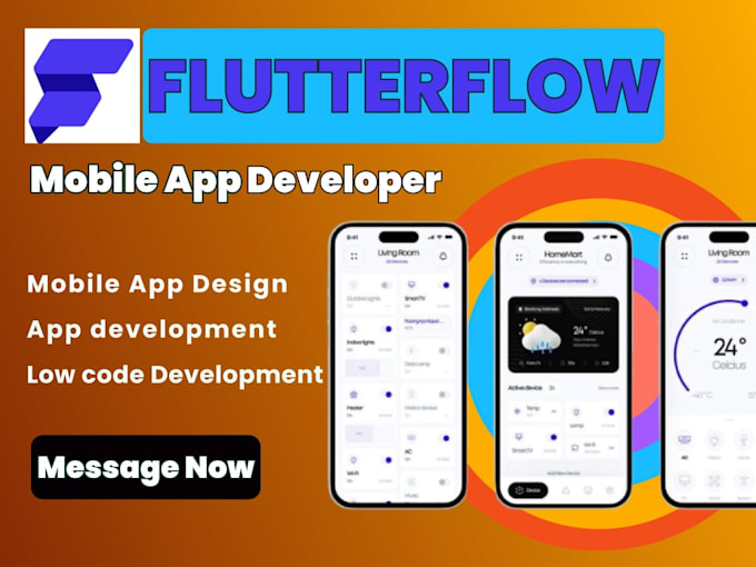Build functional, cross platform apps with flutterflow with figma ui ux design by Dev_allbright ...