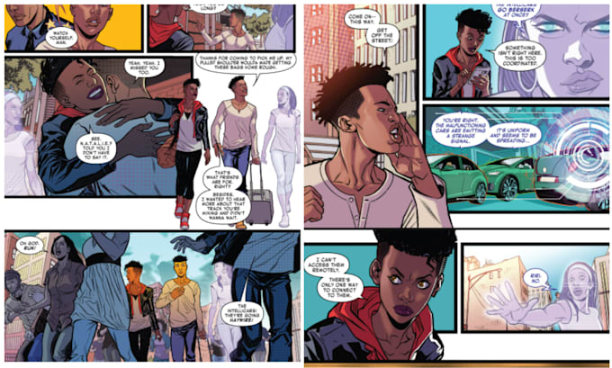 Do comic book illustration, graphic novel, comic strip page, by Korede ...