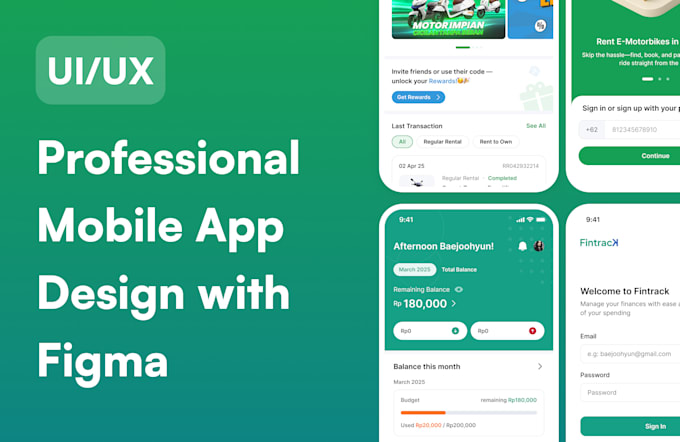 Design mobile app with figma by Panjiafr | Fiverr