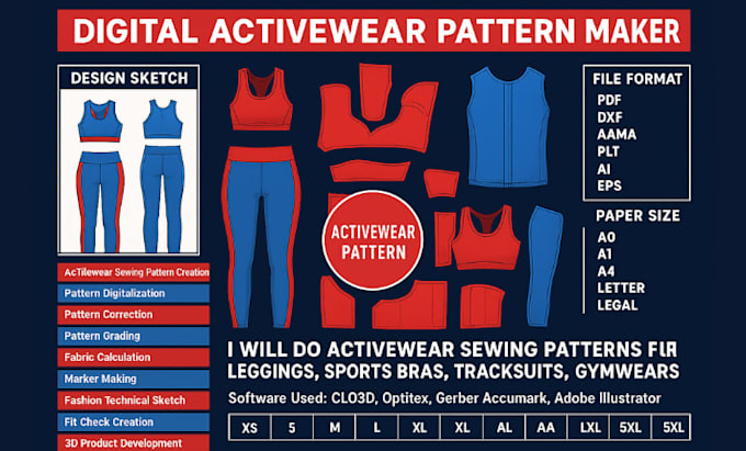 Do activewear sewing patterns for leggings sports bras tracksuits ...