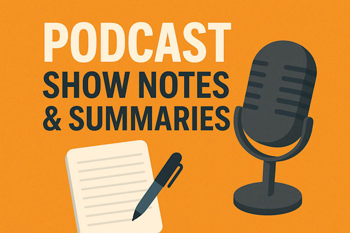 Write engaging podcast show notes, summaries, and timestamps by Darpan ...